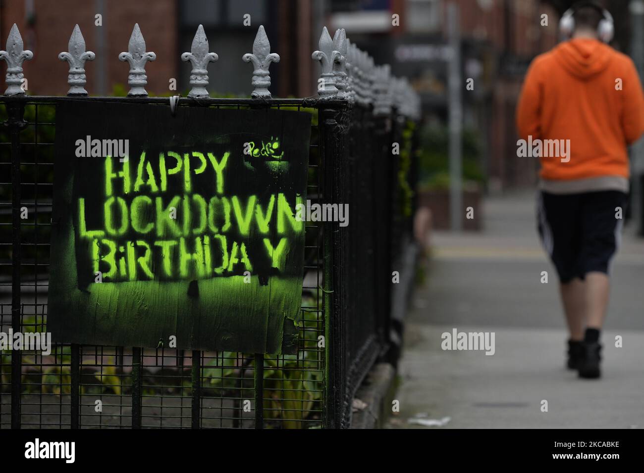 Sign 'Happy Lockdown Birthday' seen in Dublin during Level 5 Covid-19 ...