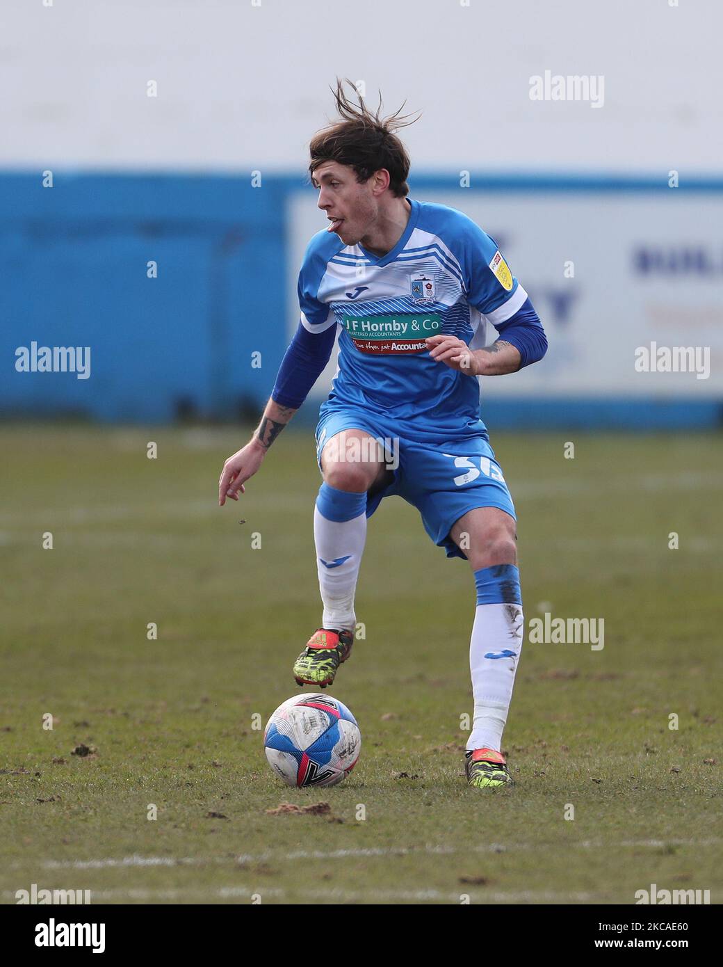 Jamie Devitt of Barrow during the Sky Bet League 2 match between Barrow ...