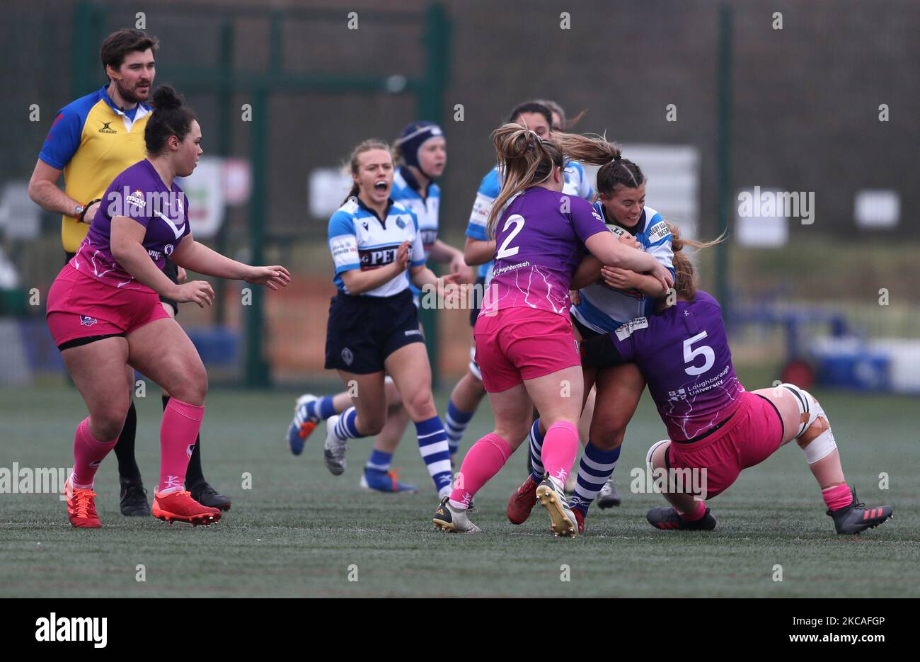 Orla McCallion of Darlington Mowden Park Sharks and Lark Davies and ...