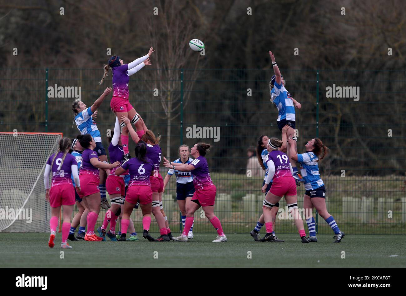 A line out during the WOMEN'S ALLIANZ PREMIER 15S match between DMP ...