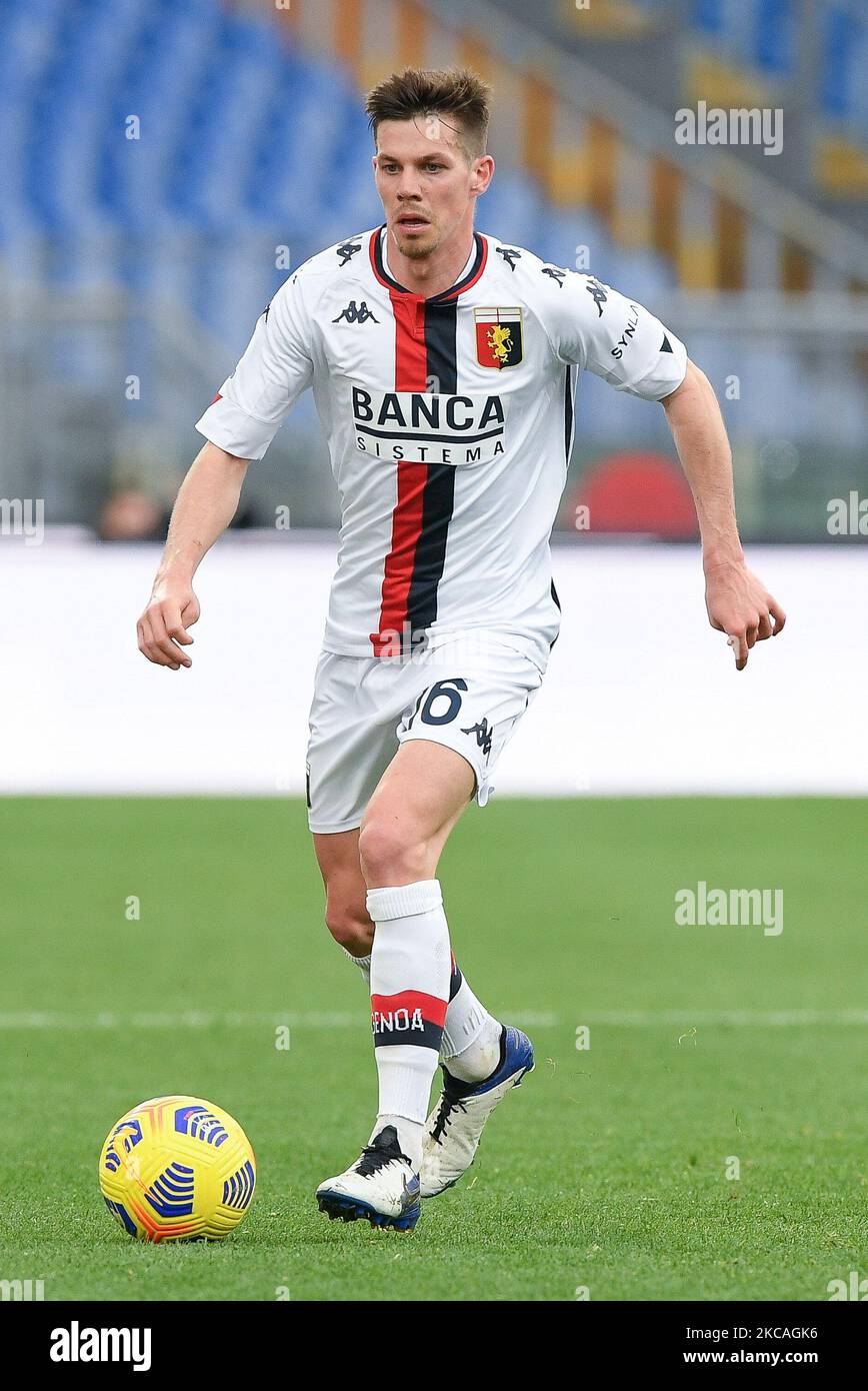 Miha Zajc of Genoa CFC during the Serie A match between AS Roma and ...