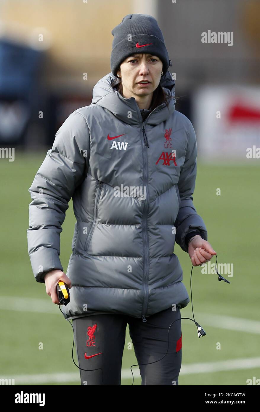 Liverpool Women interim manager, Amber Whiteley during FA Women's ...