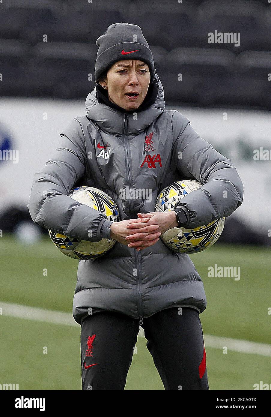 Liverpool Women interim manager, Amber Whiteley during FA Women's ...