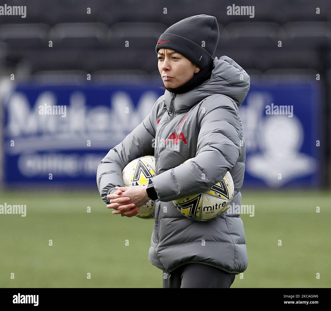 Liverpool Women interim manager, Amber Whiteley during FA Women's ...