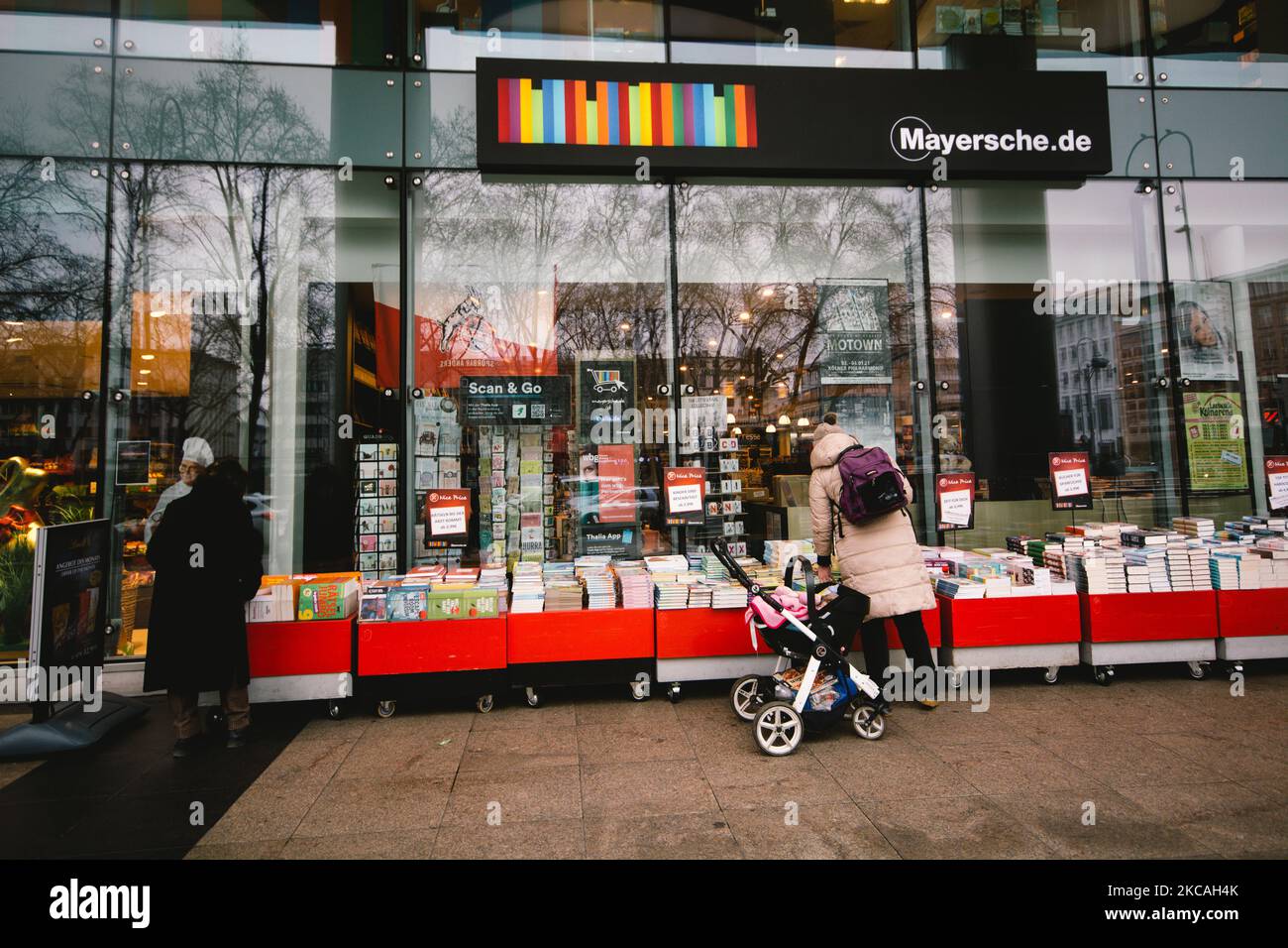 general view of reopenning Mayersche Koeln bookstore in Cologne ...