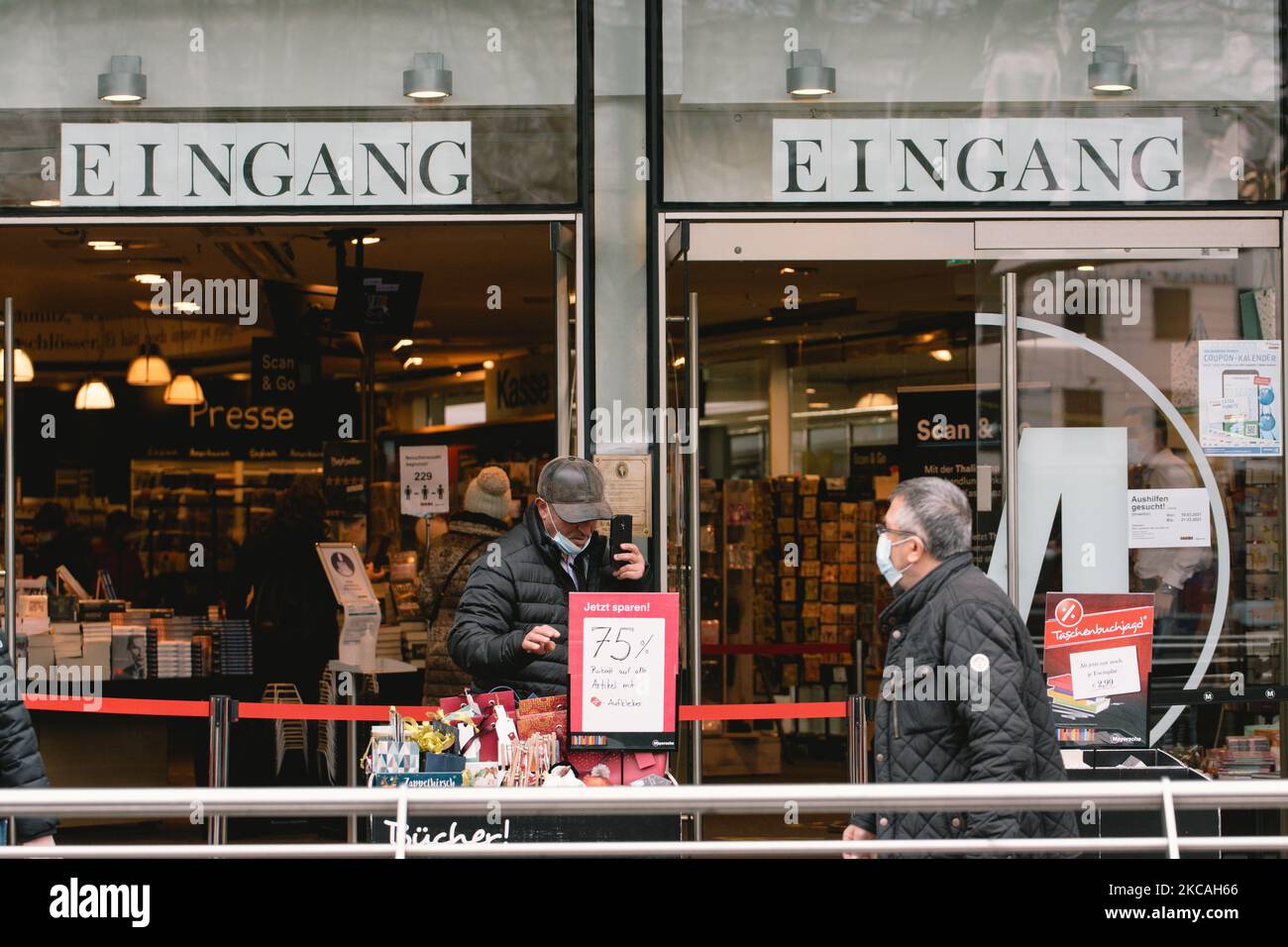 general view of reopenning Mayersche Koeln bookstore in Cologne ...