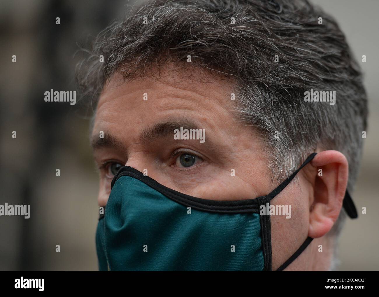 Paschal Donohoe, Irish Minister for Finance, speaks to Media outside ...