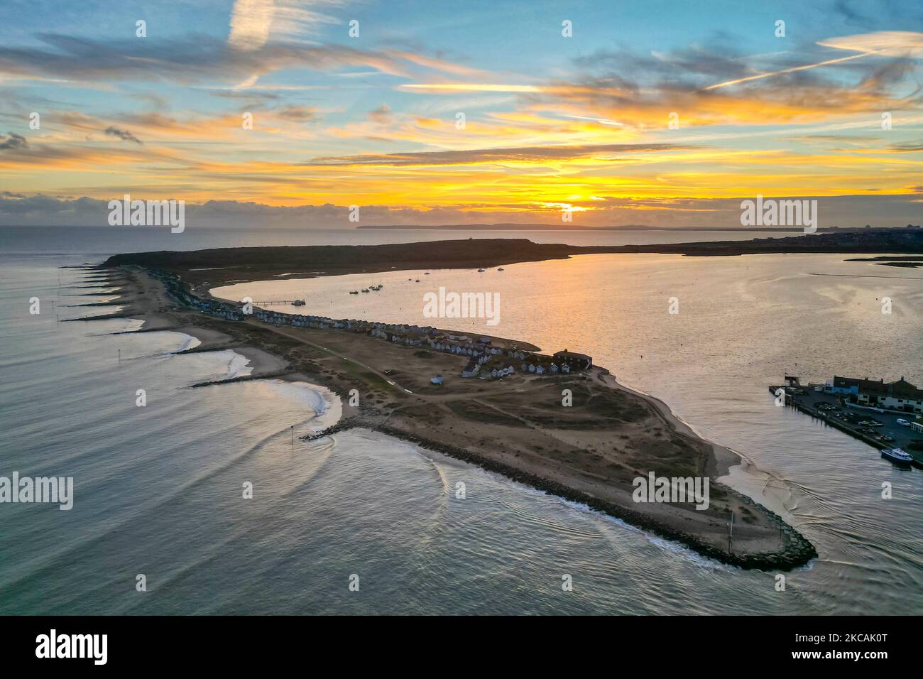 Mudeford quay aerial hi-res stock photography and images - Alamy