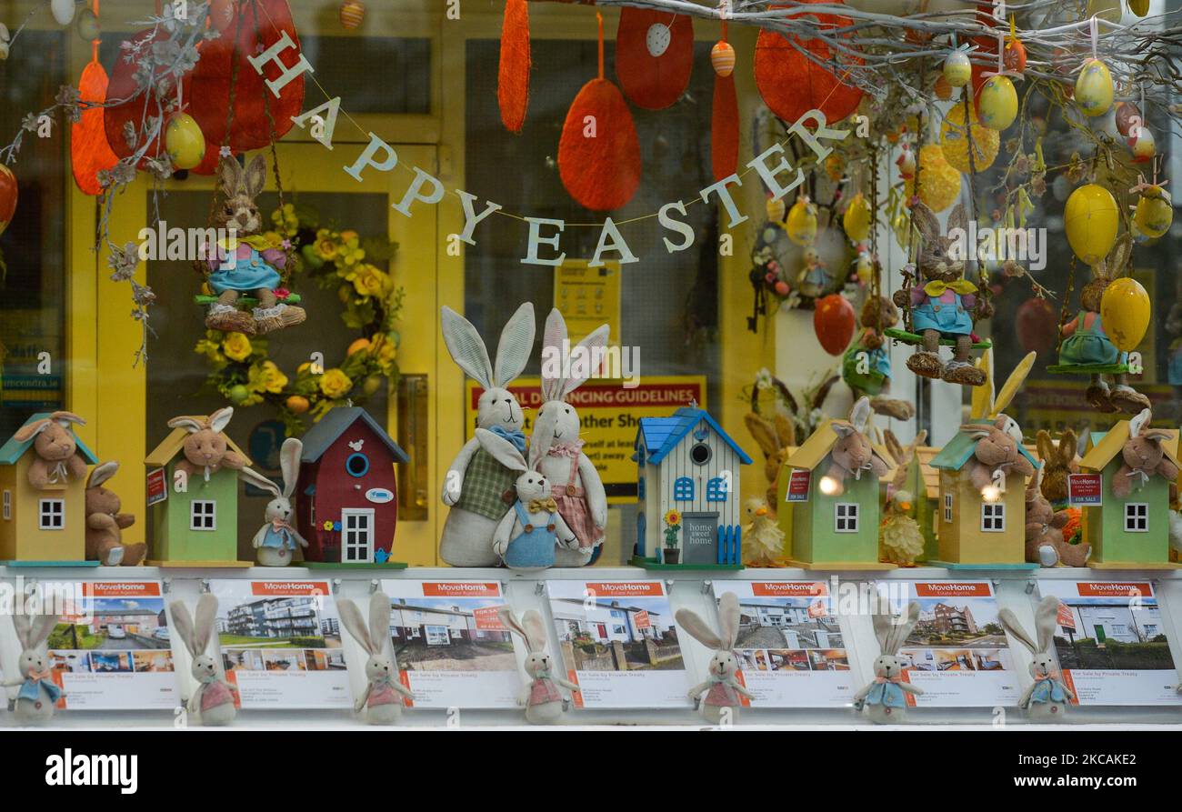 Happy Easter decorations in the window of MoveHome Estate Agents in ...