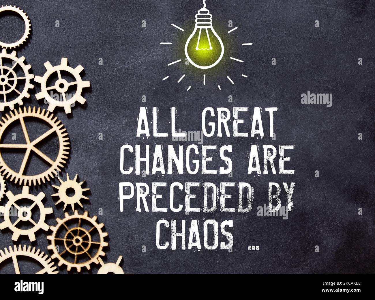 Clarity, Precedes, Success write on sticky notes isolated on office ...