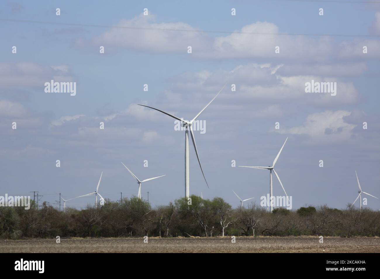 Wind turbines in Sebastian, Texas on March 9, 2021. After February's ...