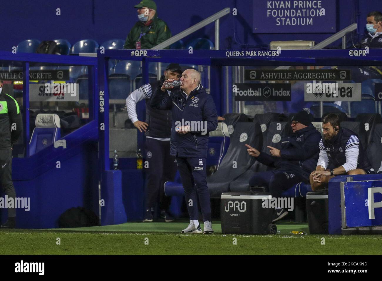QPR manager Mark Warburton during the Sky Bet Championship match ...