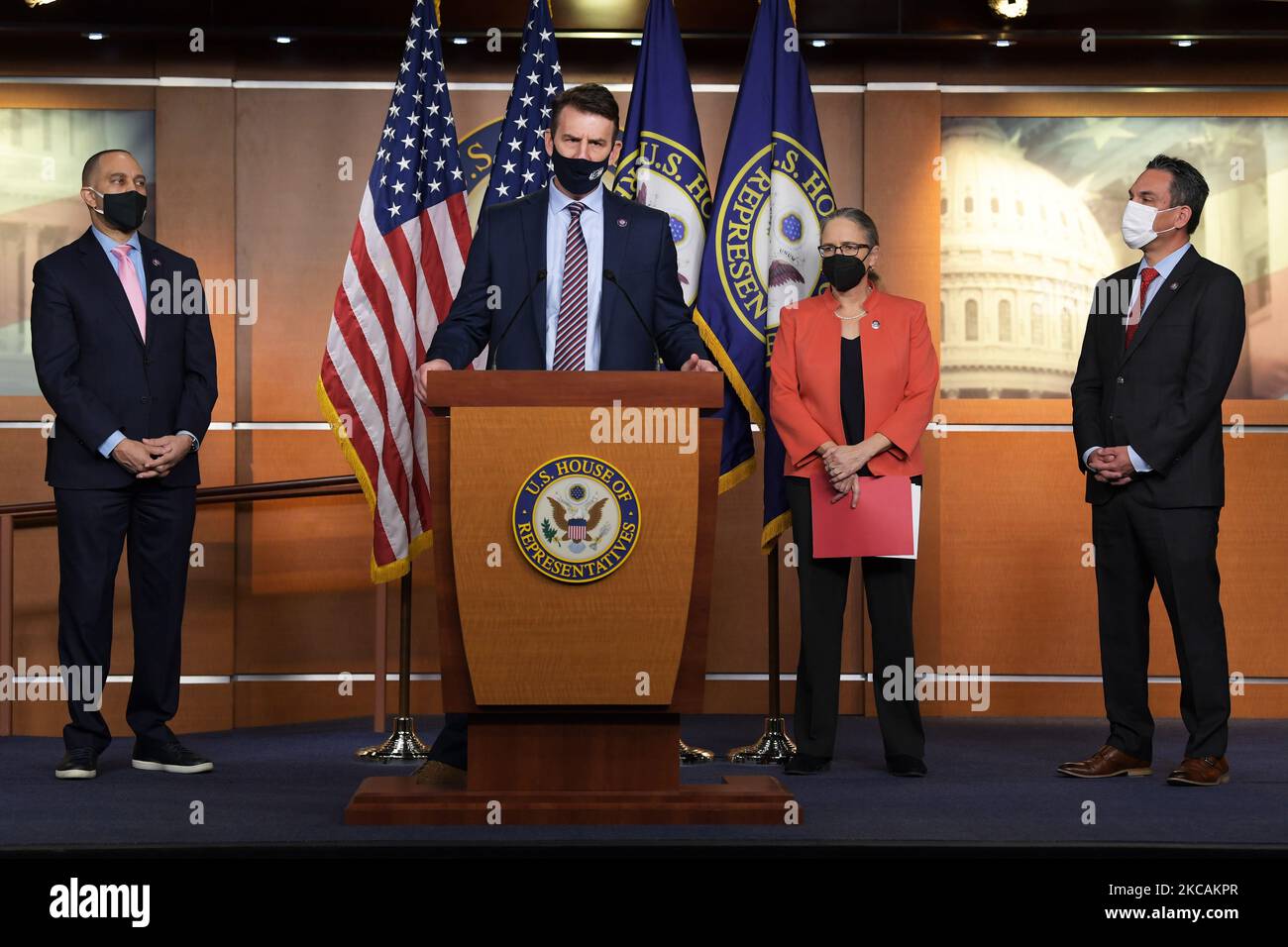 Representative Frank J. Mrvan(D-IN) alongside House Democratic Caucus ...