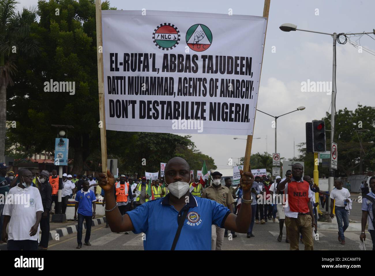 Members of Nigerian Labour Congress (NLC) and Trade Union Congress (TUC ...