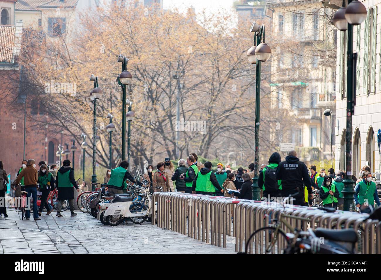 Lady Gaga is seen on the House of Gucci movie set on March 10, 2021 in ...