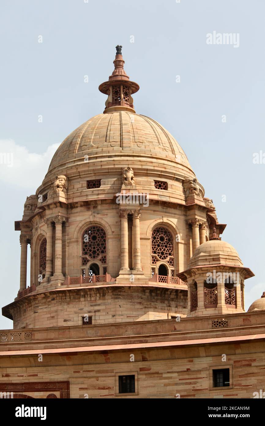 Detail of the Secretariat Building in New Delhi, India. (Photo by ...