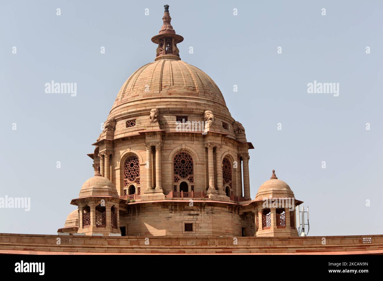 Detail of the Secretariat Building in New Delhi, India. (Photo by ...