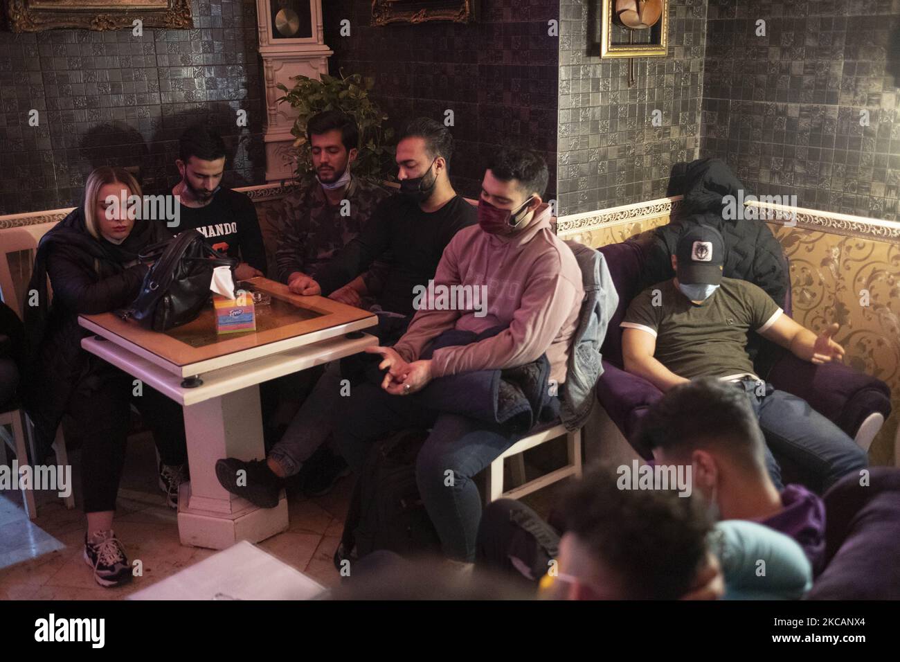 Iranian players perform in a Game of Mafia, also known as Werewolf that ...