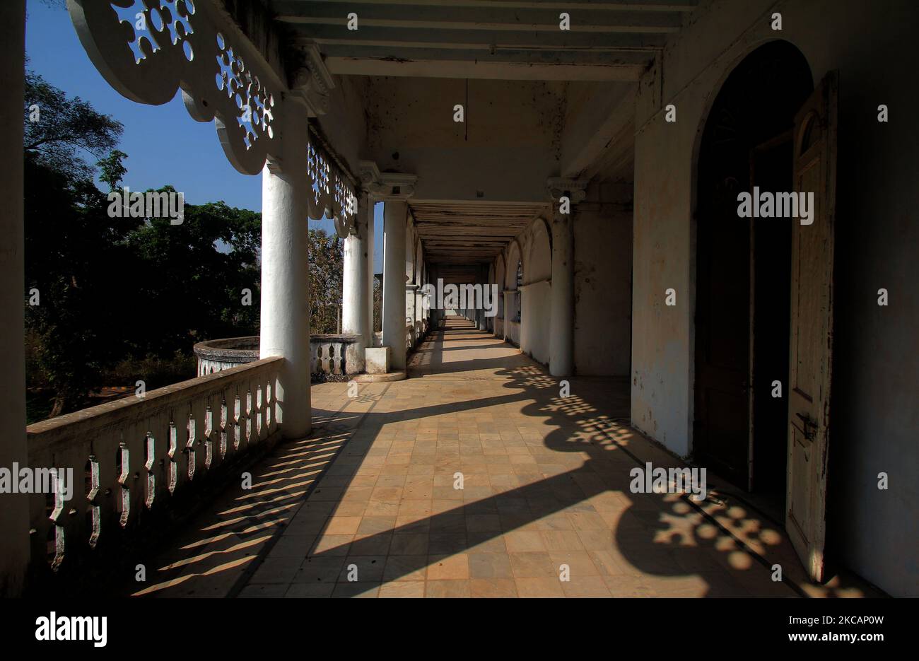 Ancient B N Palace (Basanta Nivas Palace) building is seen just ...