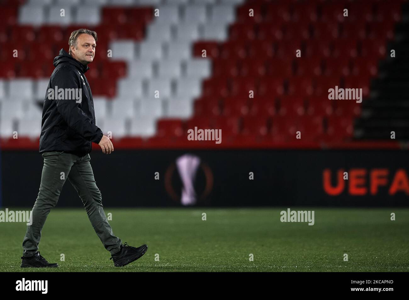 Erling moe head coach of molde walks hi-res stock photography and ...