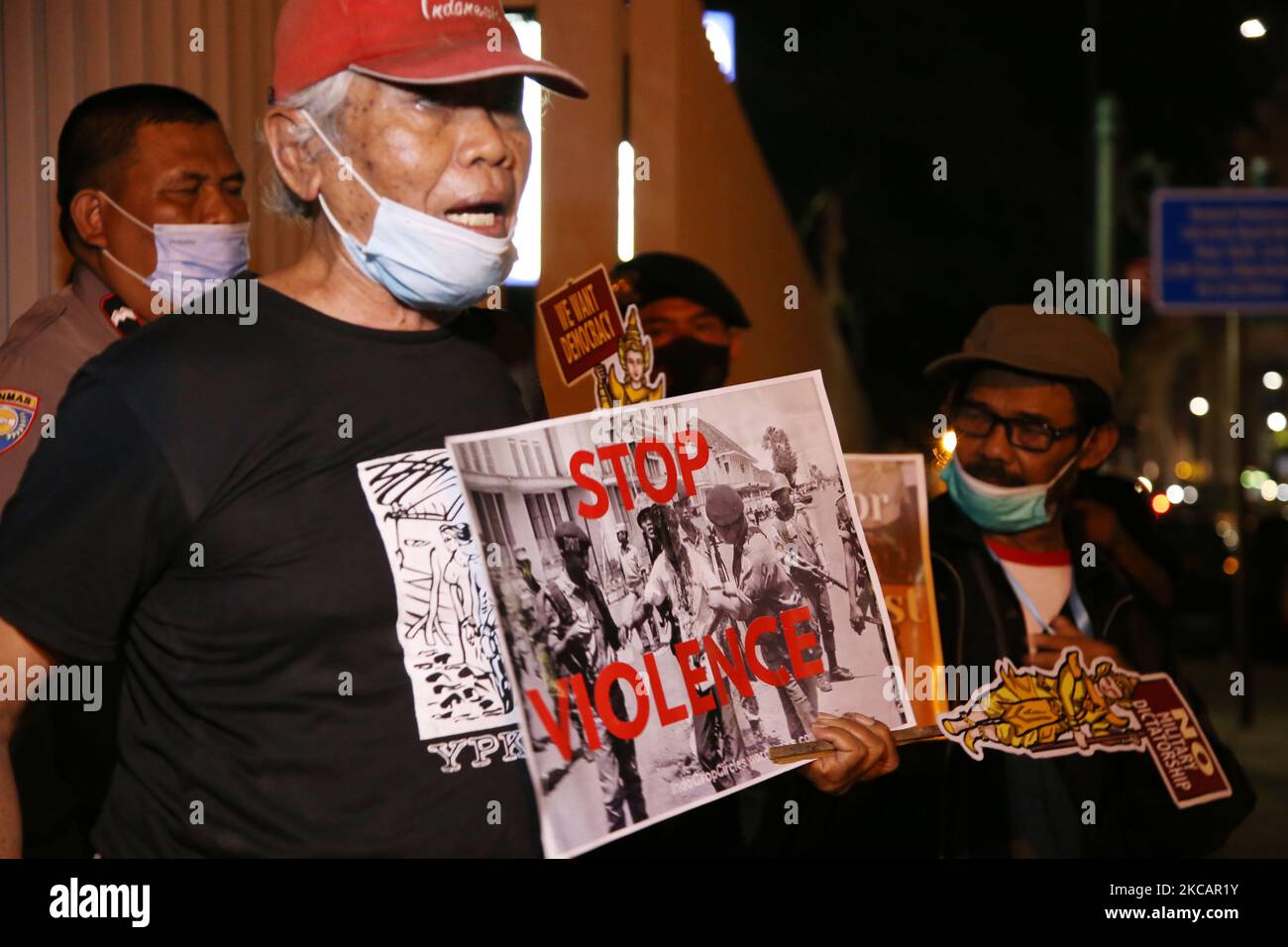 Milk Tea Alliance Indonesia in action during Solidarity for the Myanmar ...