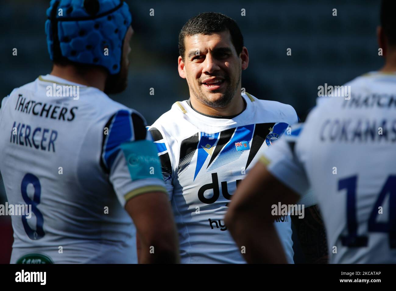 Former Falcon, Josh Matavesi of Bath Rugby during the Gallagher ...