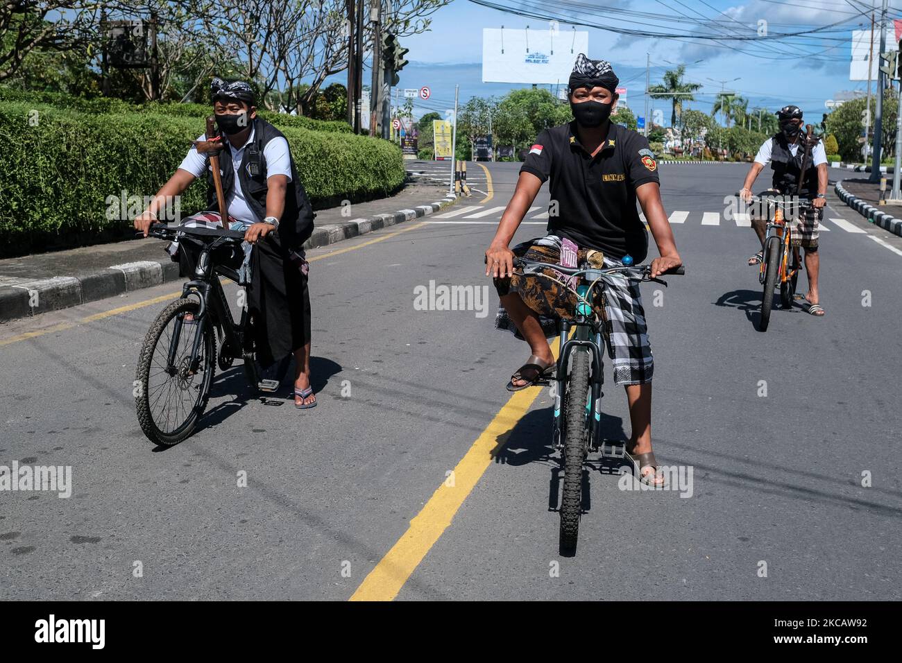 The Balinese customary police, or well known as ''Pecalang'' patrols ...