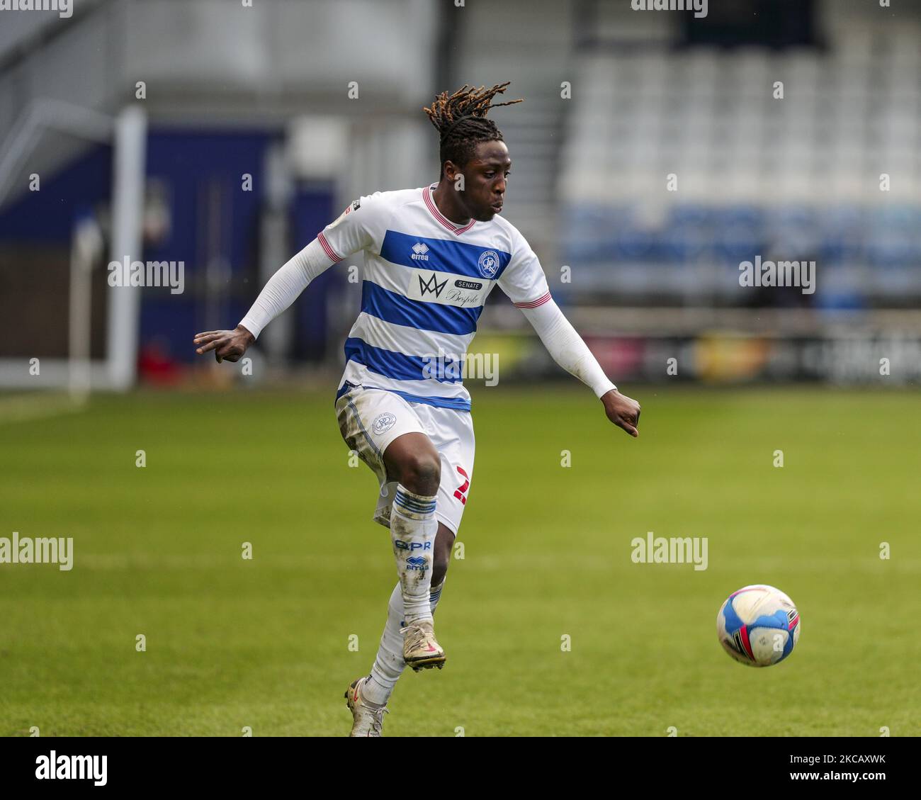 QPRs Osman Kakay on the ball during the Sky Bet Championship match ...