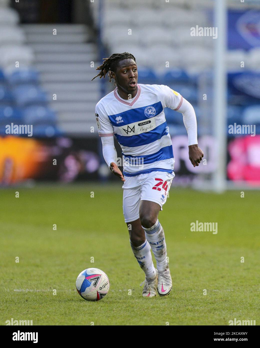 QPRs Osman Kakay on the ball during the Sky Bet Championship match ...