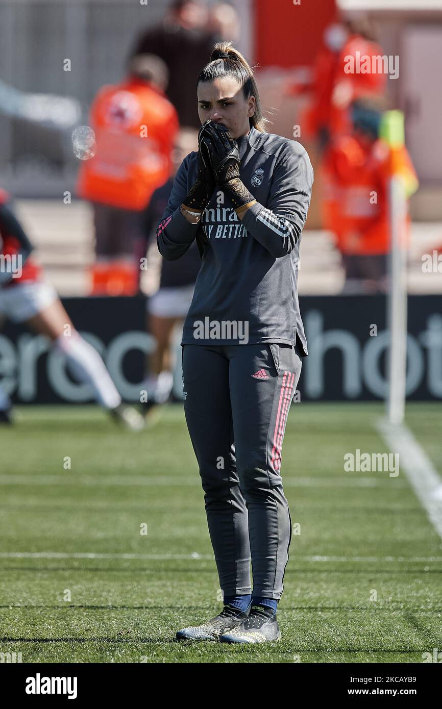 Maria Isabel Rodriguez "Misa" of Real Madrid during the warm-up before ...