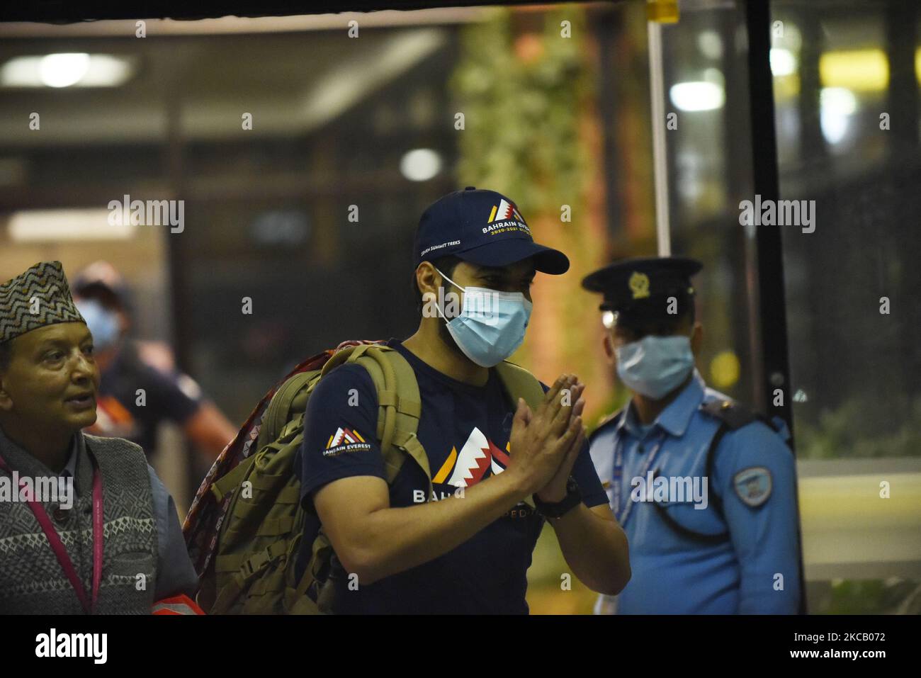 Shaikh mohamed hamad mohamed al khalifa gesture namaste hi-res stock ...