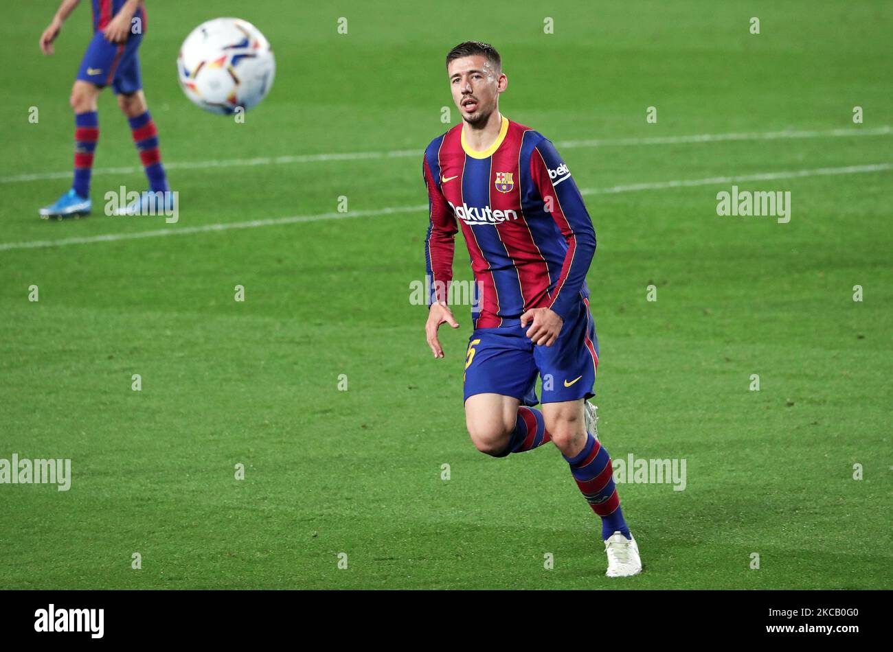 Clement Lenglet during the match between FC Barcelona and SD Huesca ...