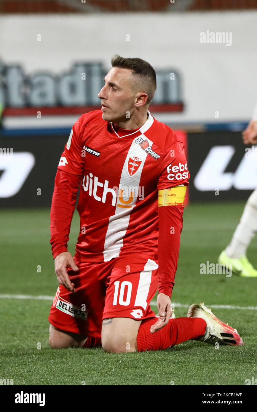 Andrea D'Errico of AC Monza in action during the Serie B match between ...