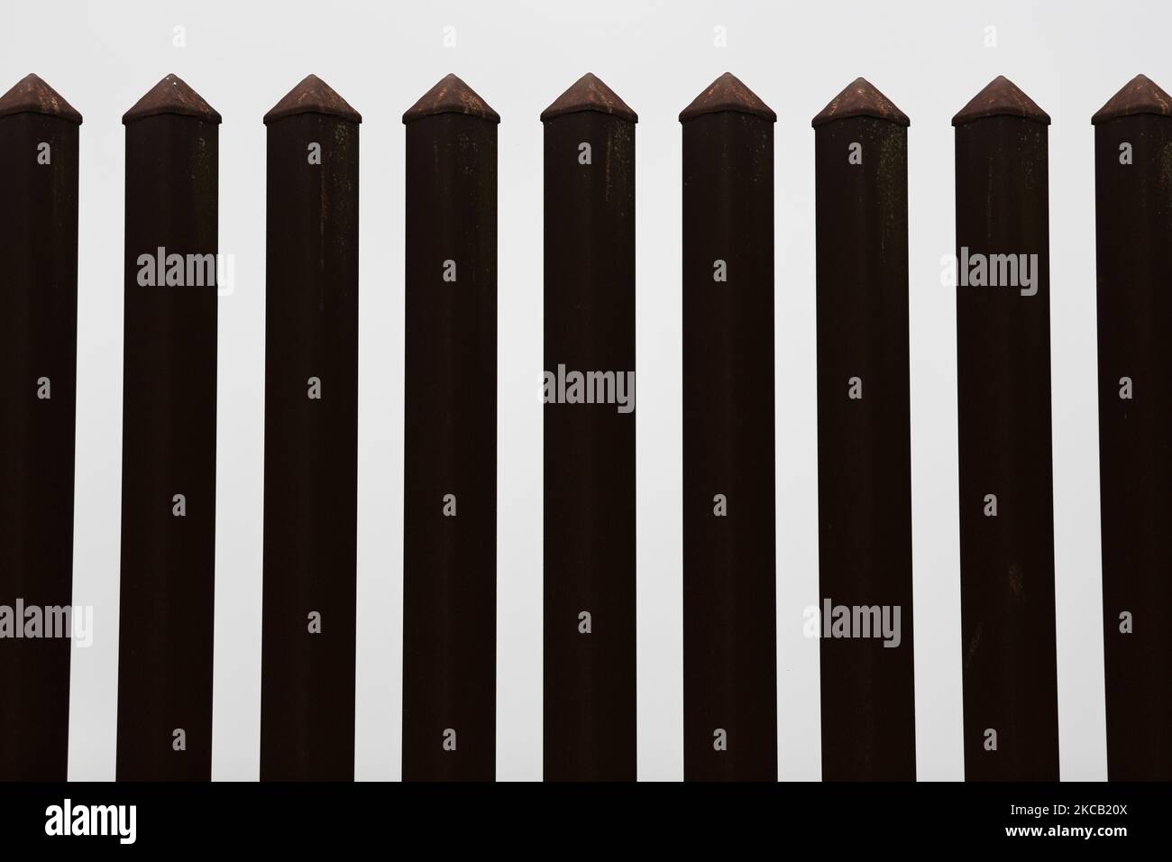 The U.S.-Mexico border wall on March 16th in El Calaboz in Cameron ...