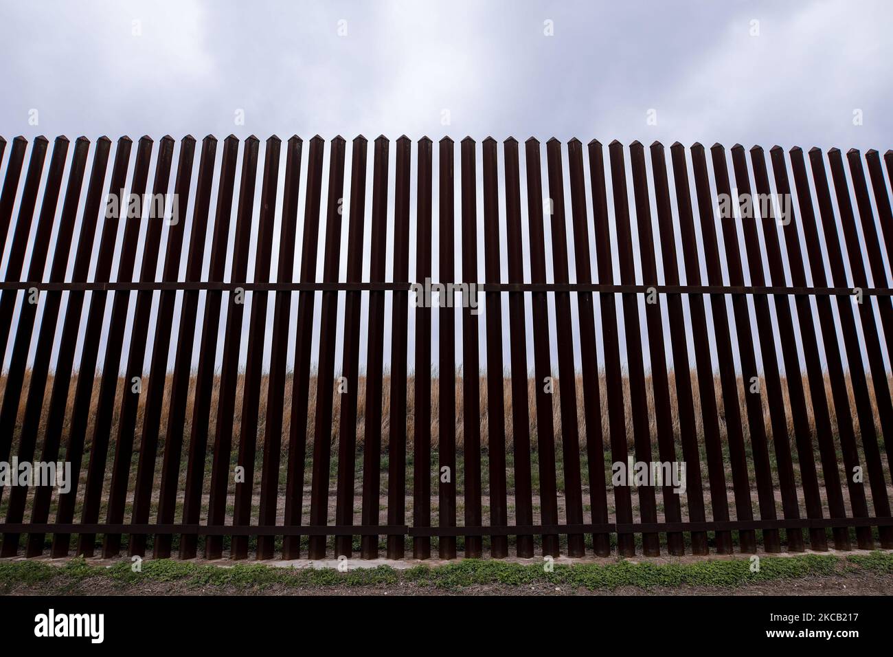 The U.S.-Mexico border wall on March 16th in El Calaboz in Cameron ...