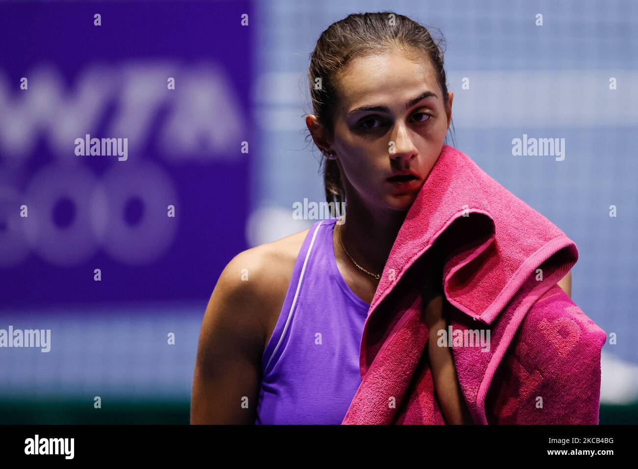 Anastasia Gasanova of Russia during her WTA St. Petersburg Ladies ...