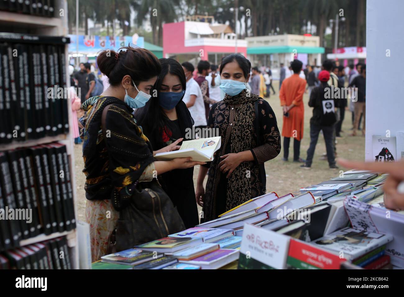 People visit Amar Ekushey Book Fair-2021 in Dhaka, Bangladesh on March ...