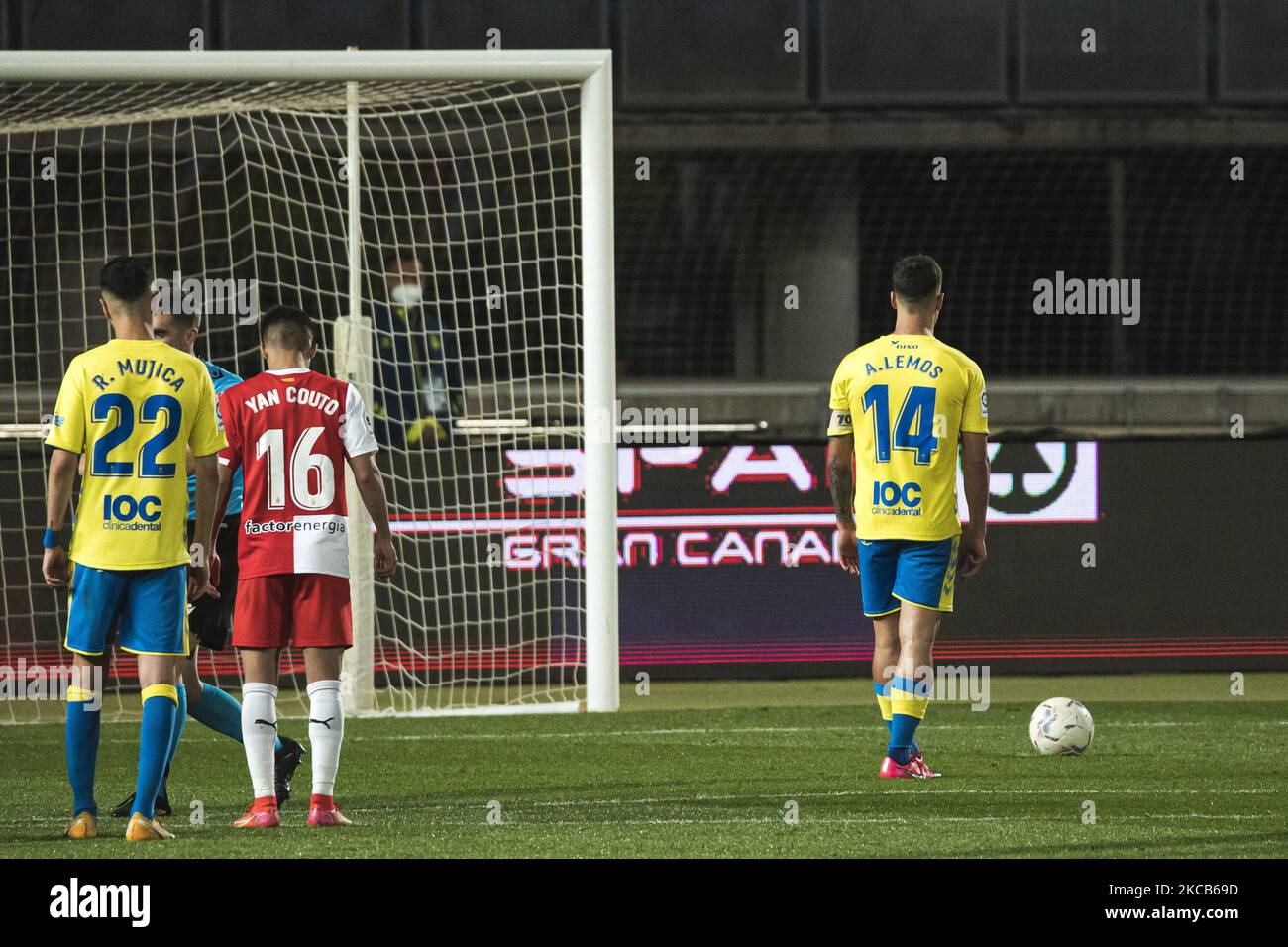 Alvaro Lemos of UD Las Palmas scores a goal during the Liga SmartBank ... Alvaro Lemos of UD Las Palmas scores a goal during the Liga SmartBank ...