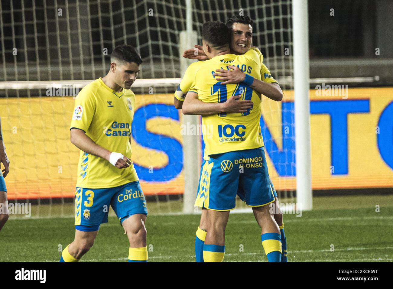 Alvaro Lemos of UD Las Palmas celebrates a goal during the Liga ... Alvaro Lemos of UD Las Palmas celebrates a goal during the Liga ...