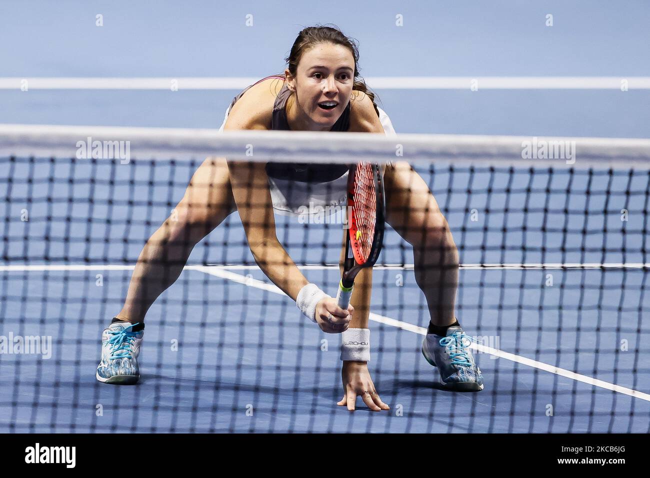 Kaitlyn Christian of United States in action during her women's doubles ...