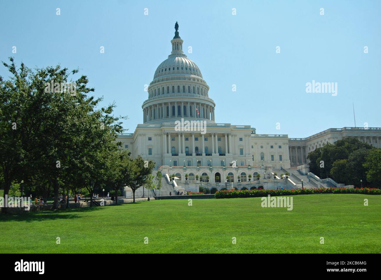 View of the Capitol Building in Washington DC, USA, where the ...