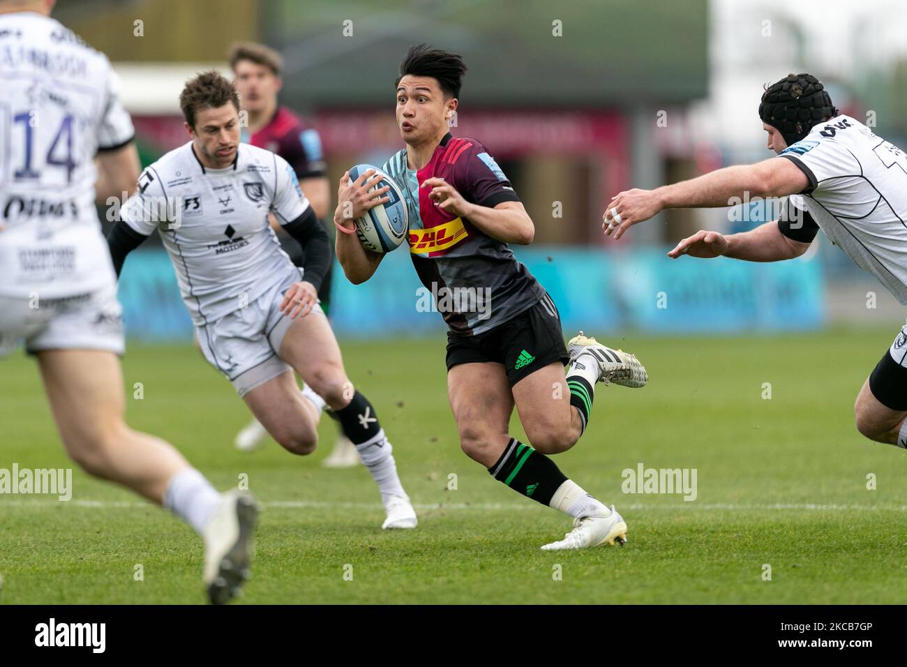 Marcus Smith of Harlequins in action during the Gallagher Premiership ...