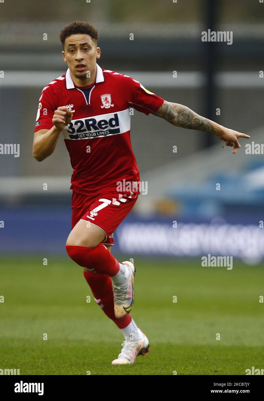 Marcus Tavernier of Middlesbrough during The Sky Bet Championship ...