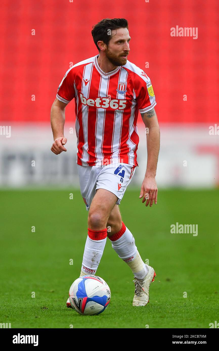 Joe Allen (4) of Stoke City in action during the Sky Bet Championship ...