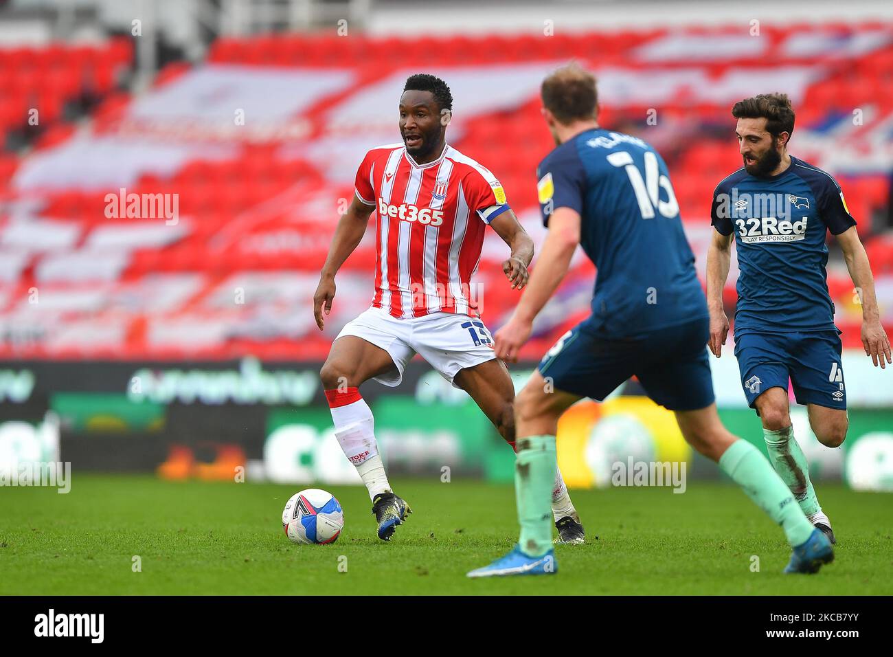 Jon Obi Mikel (13) of Stoke City in action during the Sky Bet ...