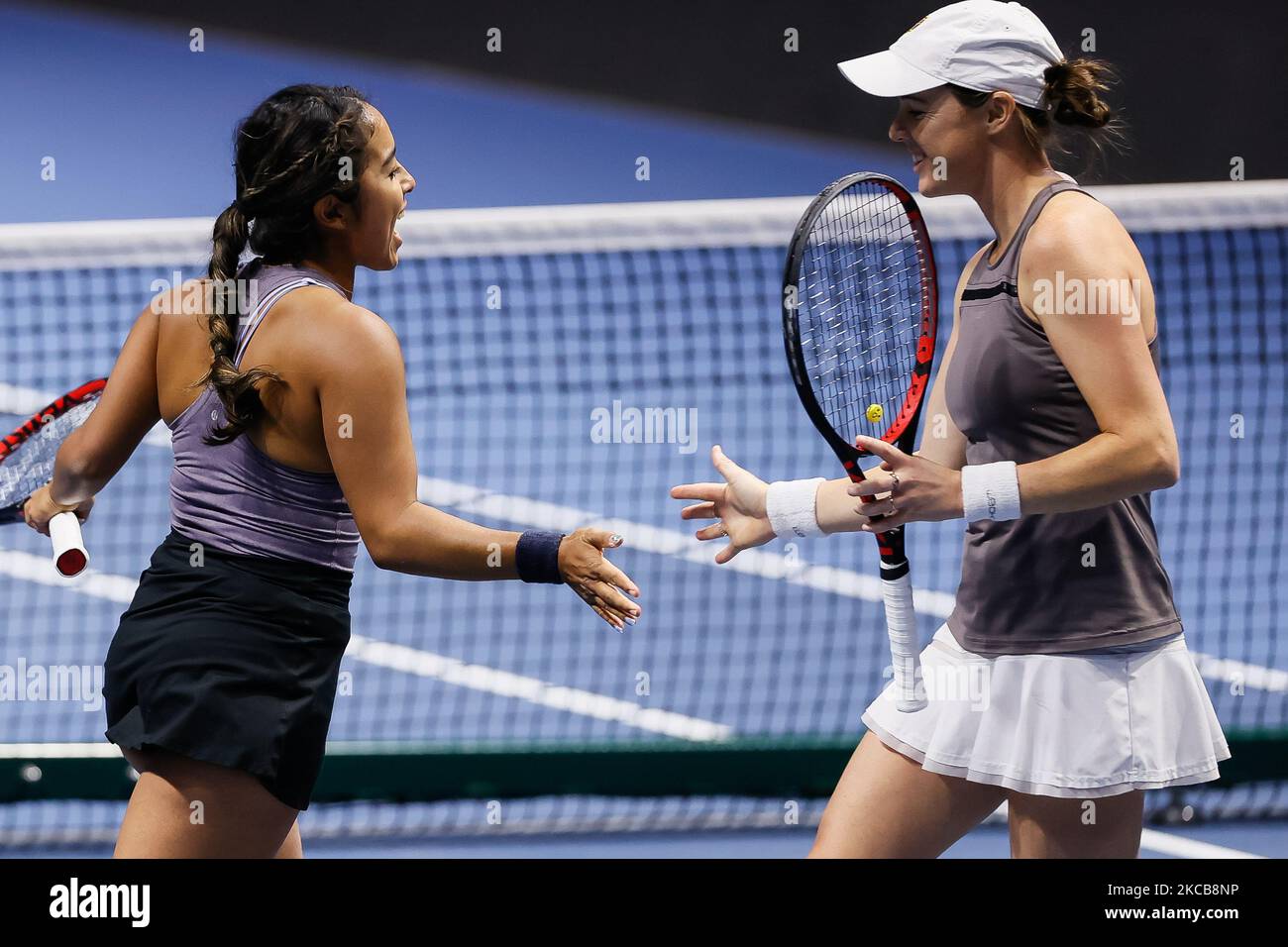 United States couple Kaitlyn Christian (R) and Sabrina Santamaria ...