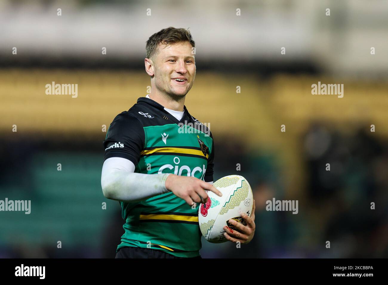 Fraser Dingwall, captain of Northampton Saints, during the Gallagher ...