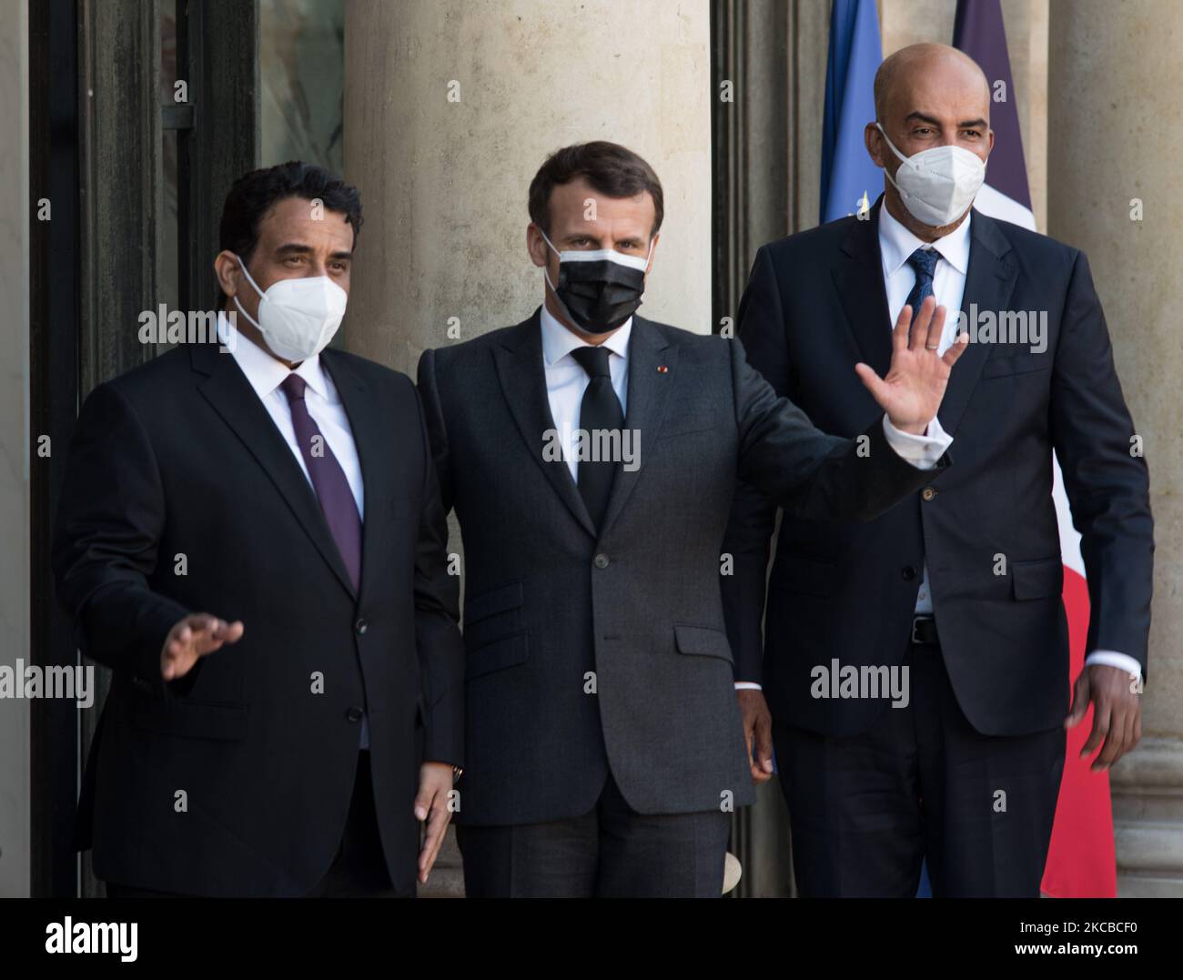 The President of the Republic, Mr. Emmanuel Macron, receives at the ...