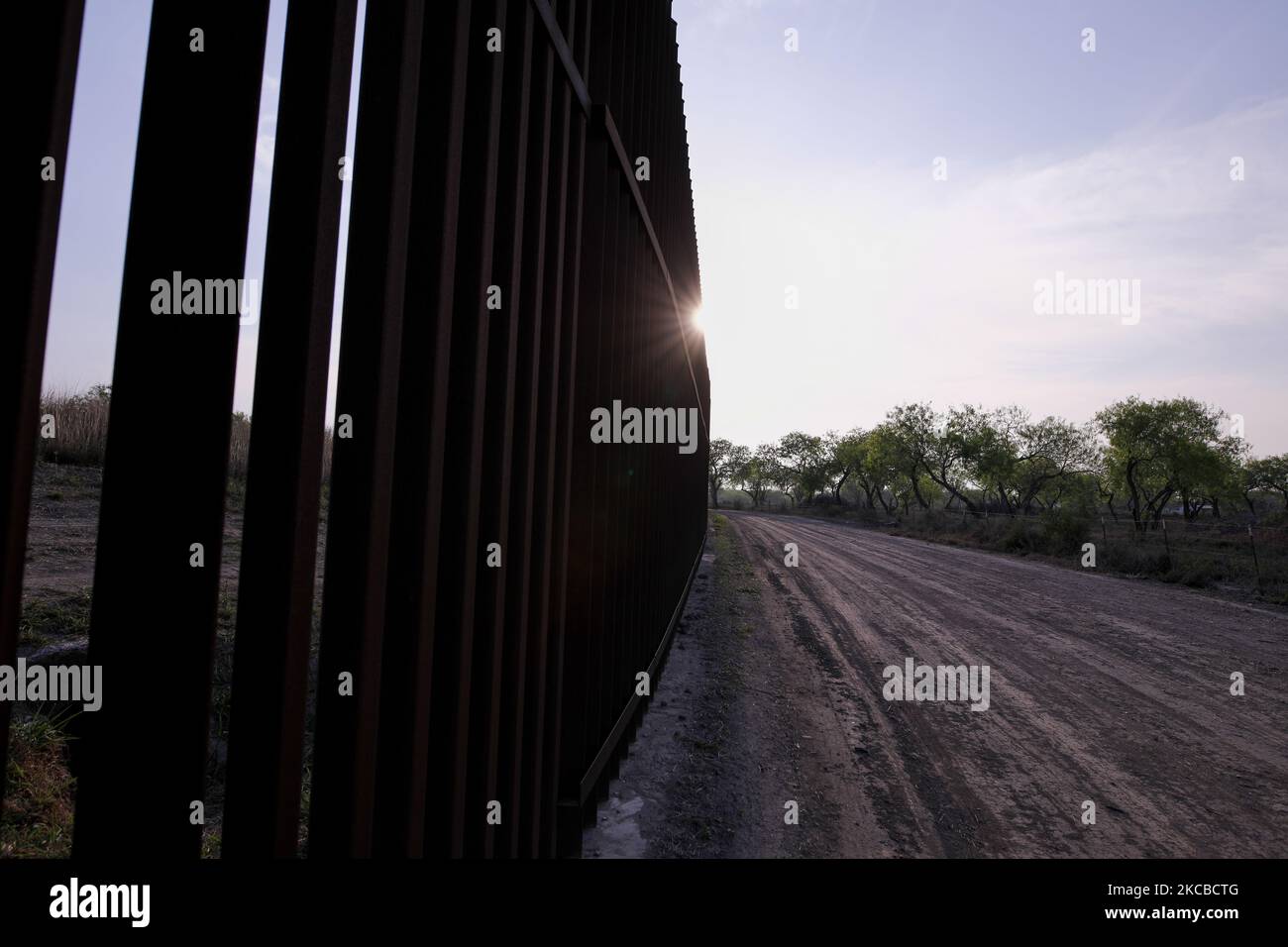 The border between Mexico and the United States is visible from the ...