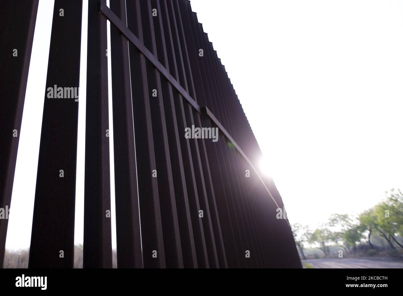 The border between Mexico and the United States is visible from the ...